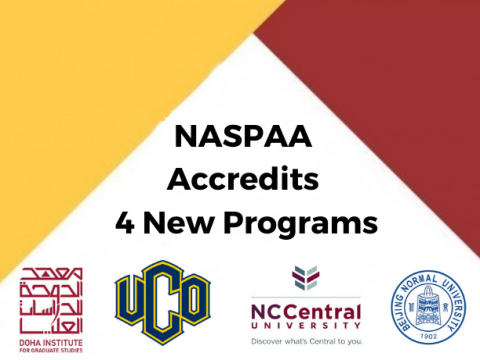NASPAA Accredits Four New Programs | NASPAA